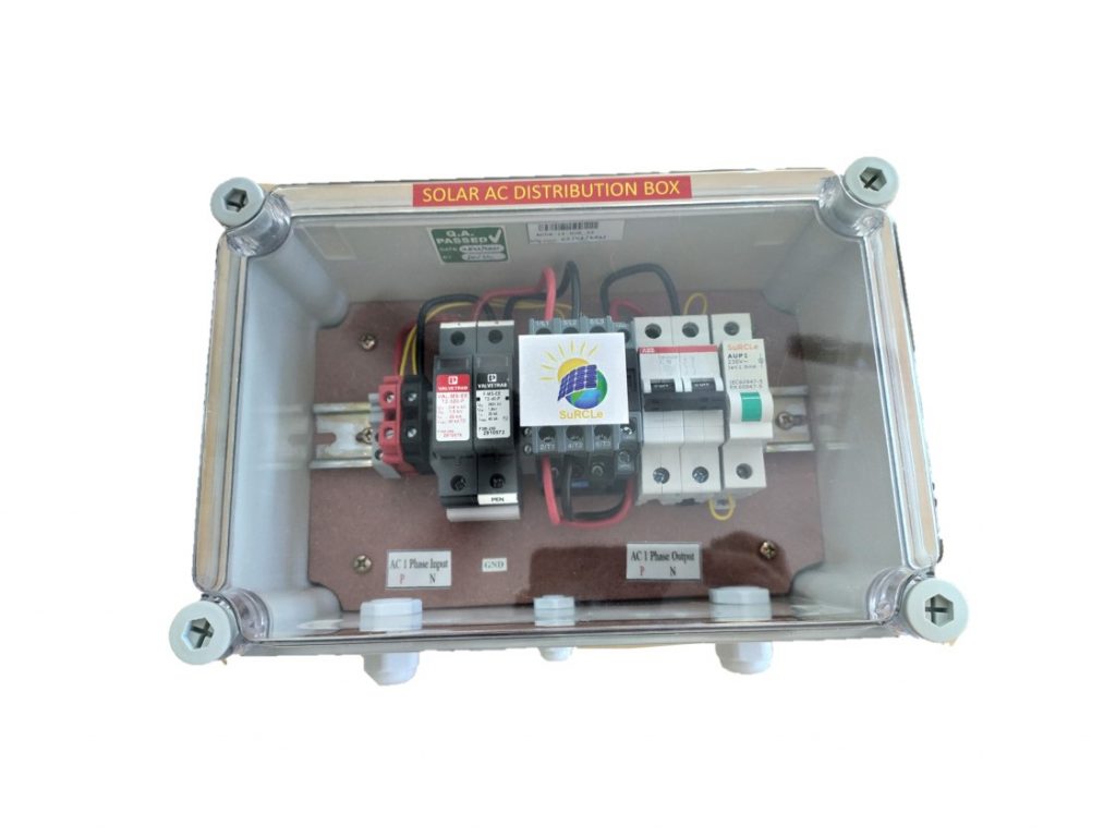 SuRCLe Solar ACDB 1P 4kVA with No Voltage Protection Relay – SuRCLe Solar Components