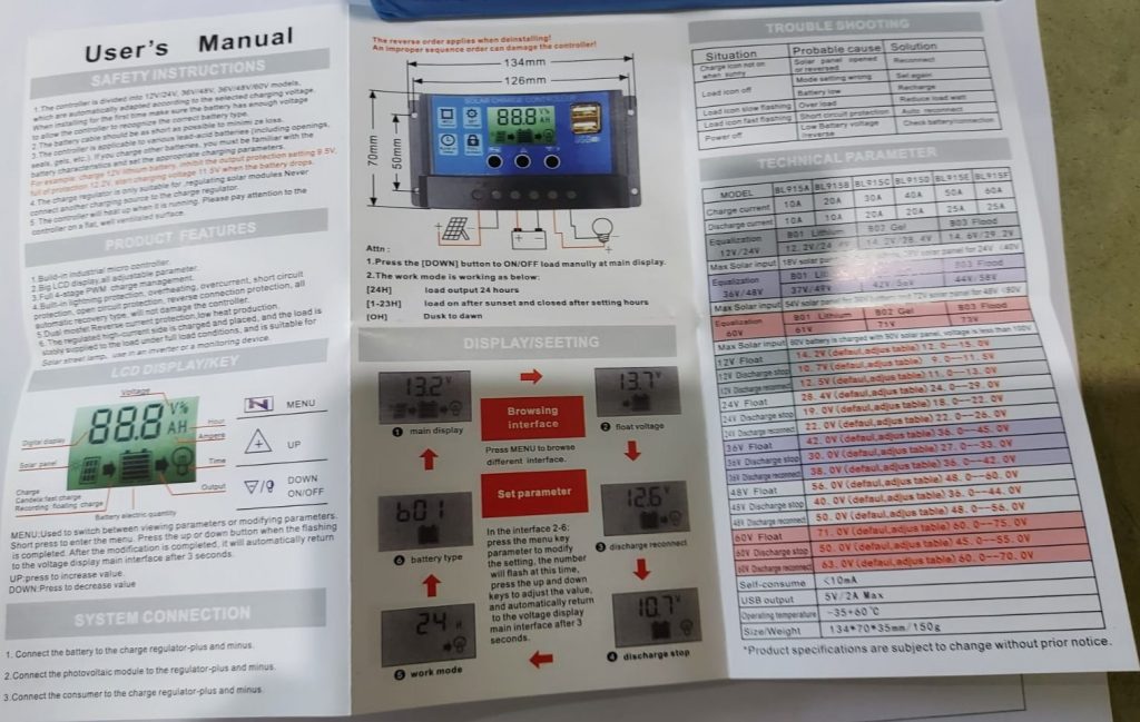 PWM Solar Charge controller for charging LFP, Lithium, Lead acid ...